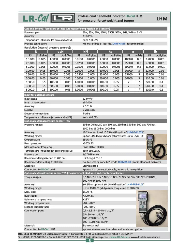 LR-Cal LHM DP Pressure & Torque Meter with Differential Pressure Senso – XG eqpt