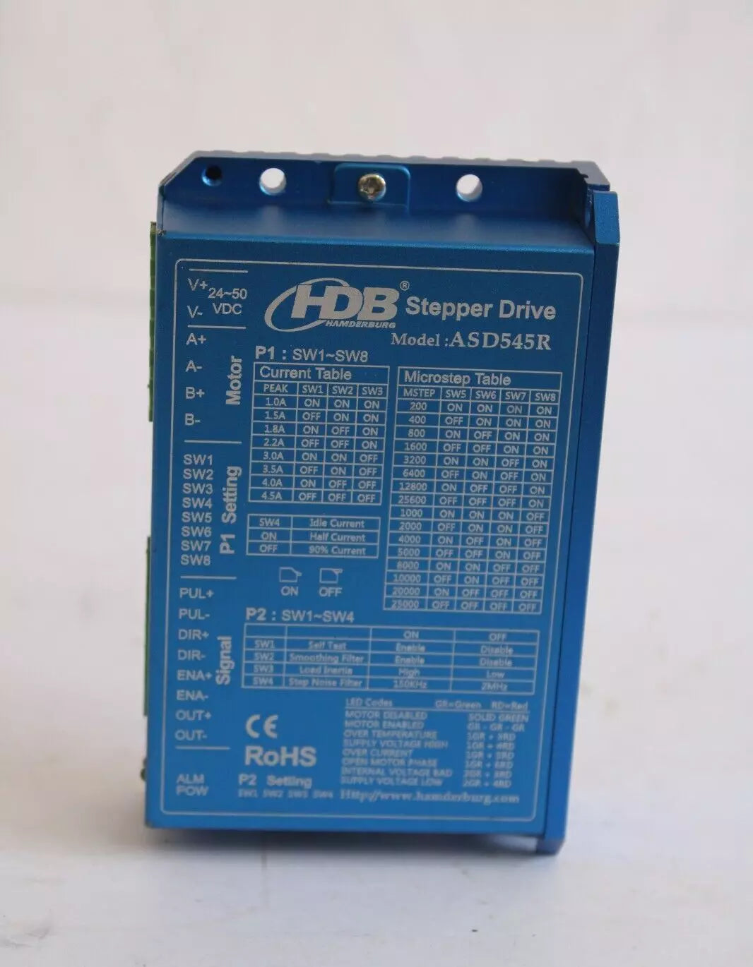 HDB Stepper Drive ASD545R 24-50V DC Stepper Motor Driver – XG eqpt